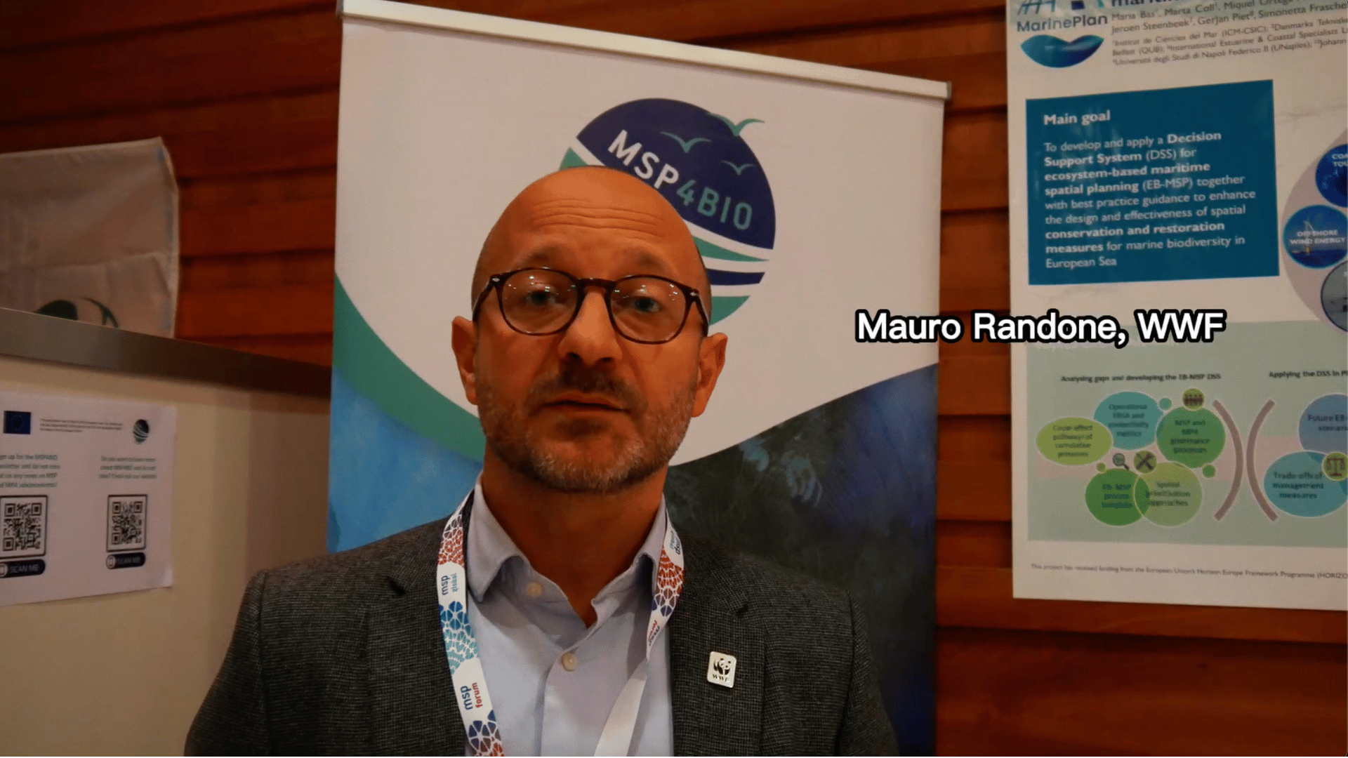 Mauro Randone, from the MSP4BIO partner WWF, is presenting MSP4BIO ...